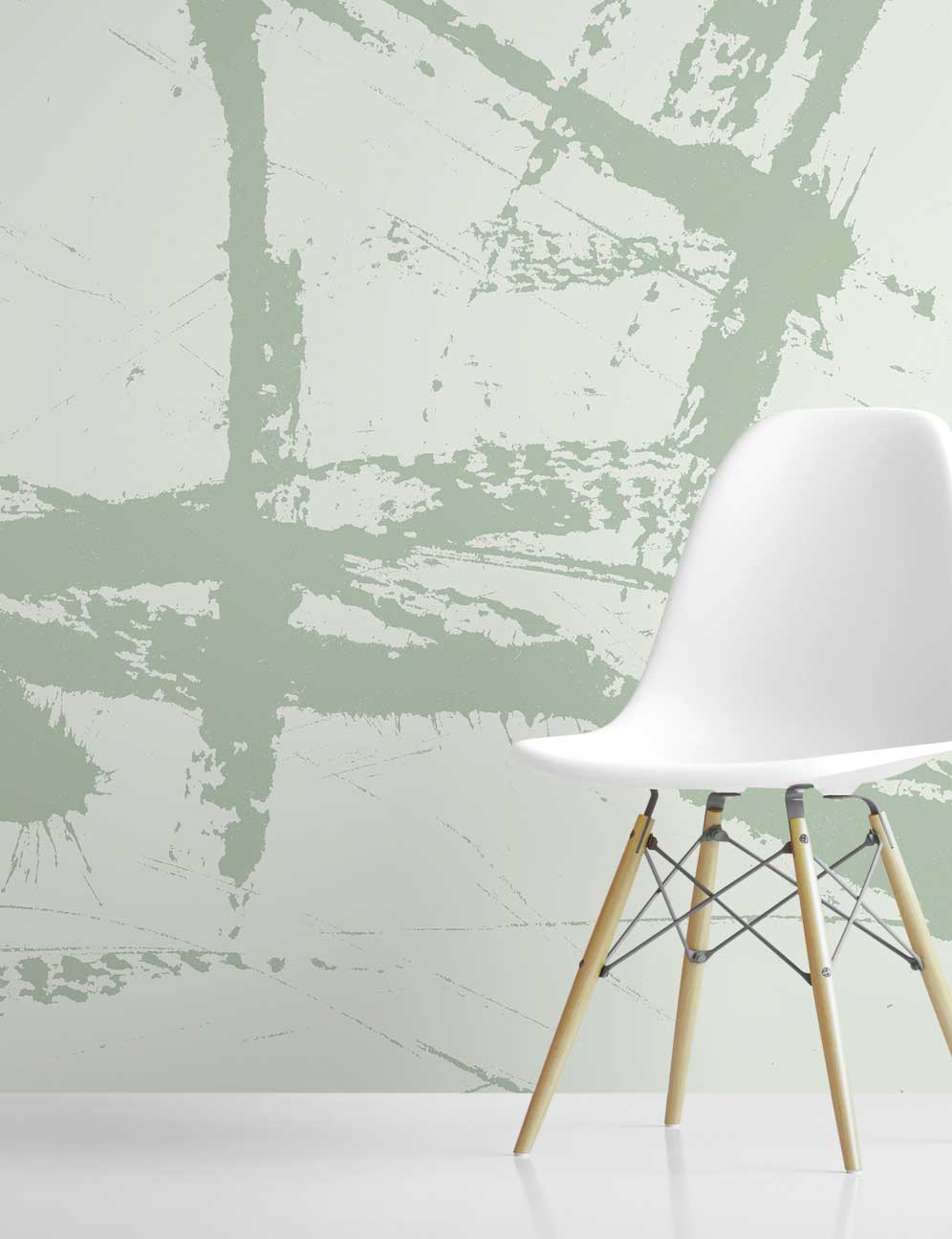 Green Abstract Wall Mural | Feathr Wallpapers - Feathr™