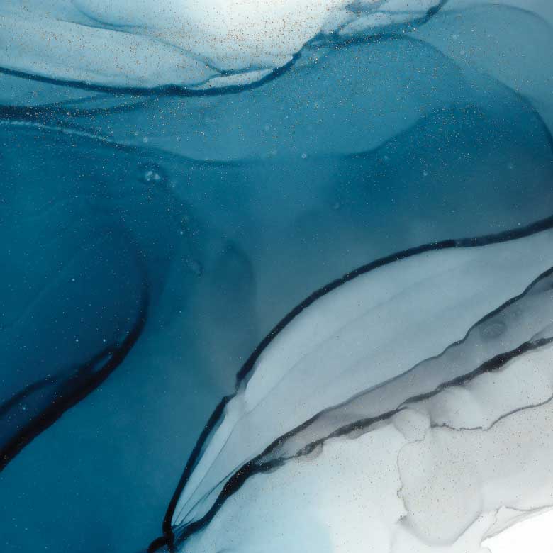 Blue Abstract Watercolour Wall Mural - Feathr Wallpapers