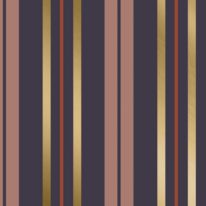 Blue & red gold stripe wallpaper - Feathr™ Wallpapers