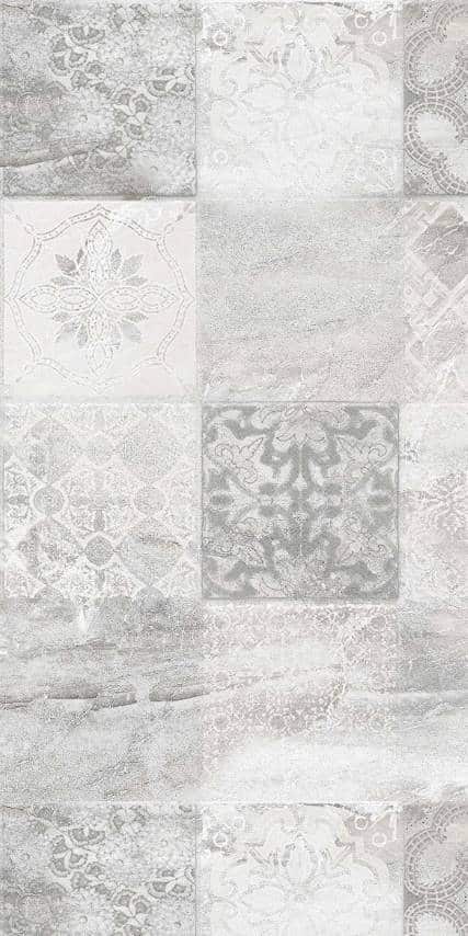 Grey Vintage Tile Wallpaper - Feathr Wallpapers